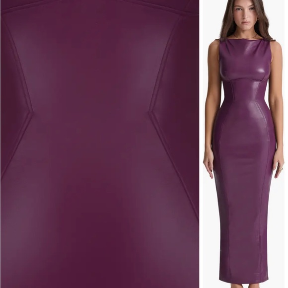 House of CB | Dresses | House Of Cb Sahara Merlot Faux Sheath Leather ...